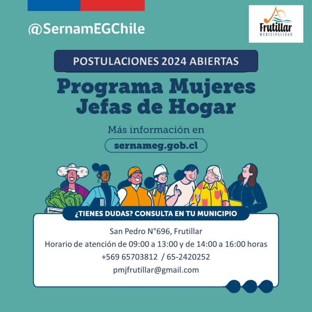 Postula al Programa Mujer Jefa de Hogar de la comuna de Frutillar
